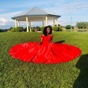 Cinderella | Dresses | A Red Long Prom Dress | Poshmark